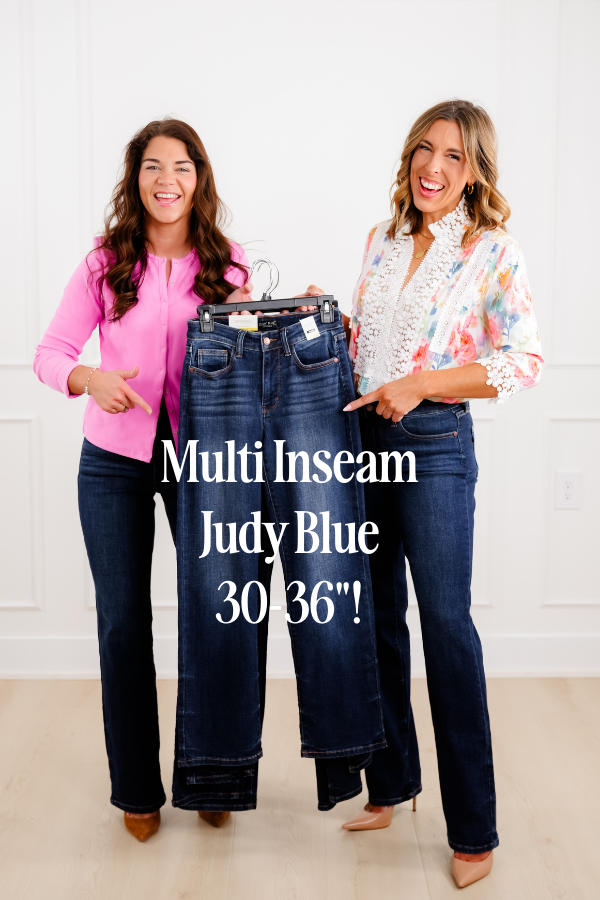 Judy Blue Multi Inseam Mid Rise Dark Wash Straight Leg Jeans – Freckled ...